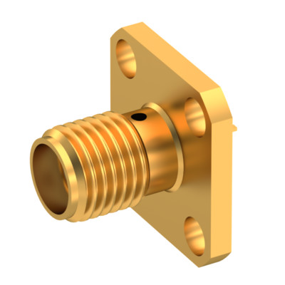 SMA / SQUARE FLANGE JACK RECEPTACLE WITH SHOULDER TAB CONTACT for sale