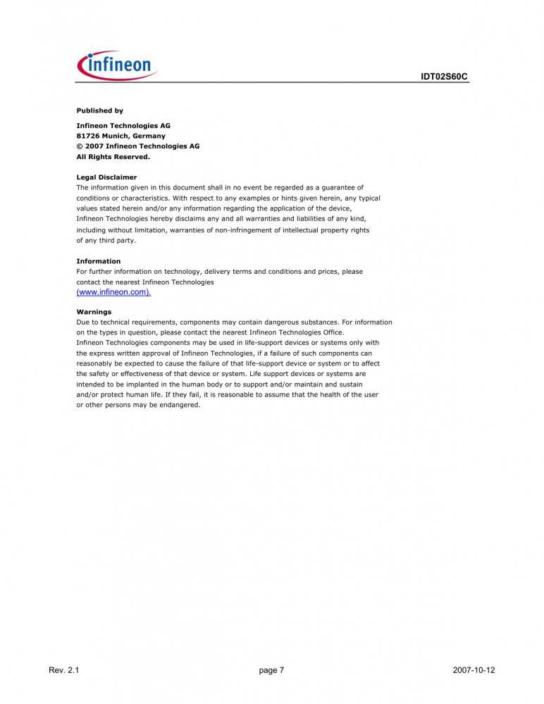 IDT02S60C datasheet page 7