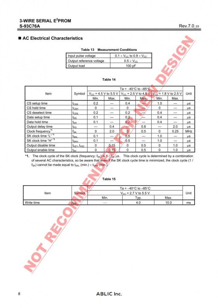 S-93C76A datasheet page 8