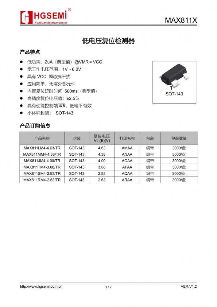 MAX811SM4-2.93/TR datasheet page 1