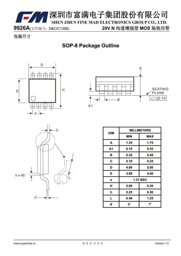 9926A datasheet page 5
