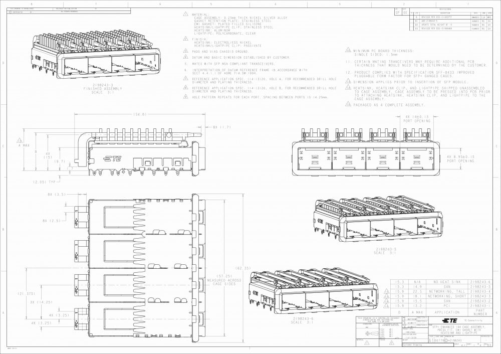 TE Connectivity 2198243-2 drawing page 1