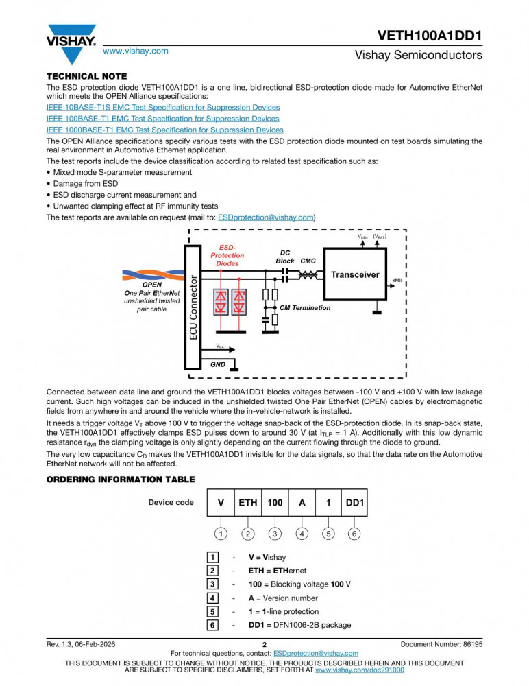 VETH100A1DD1 datasheet page 2