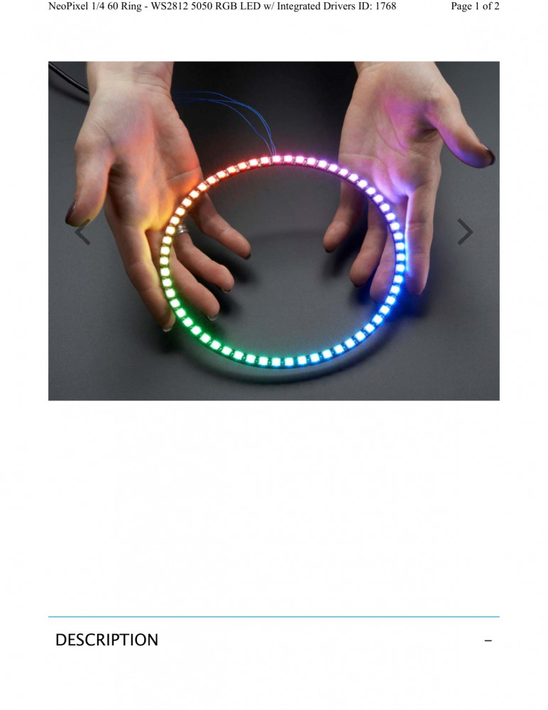Adafruit Model 1768 technical document page 1
