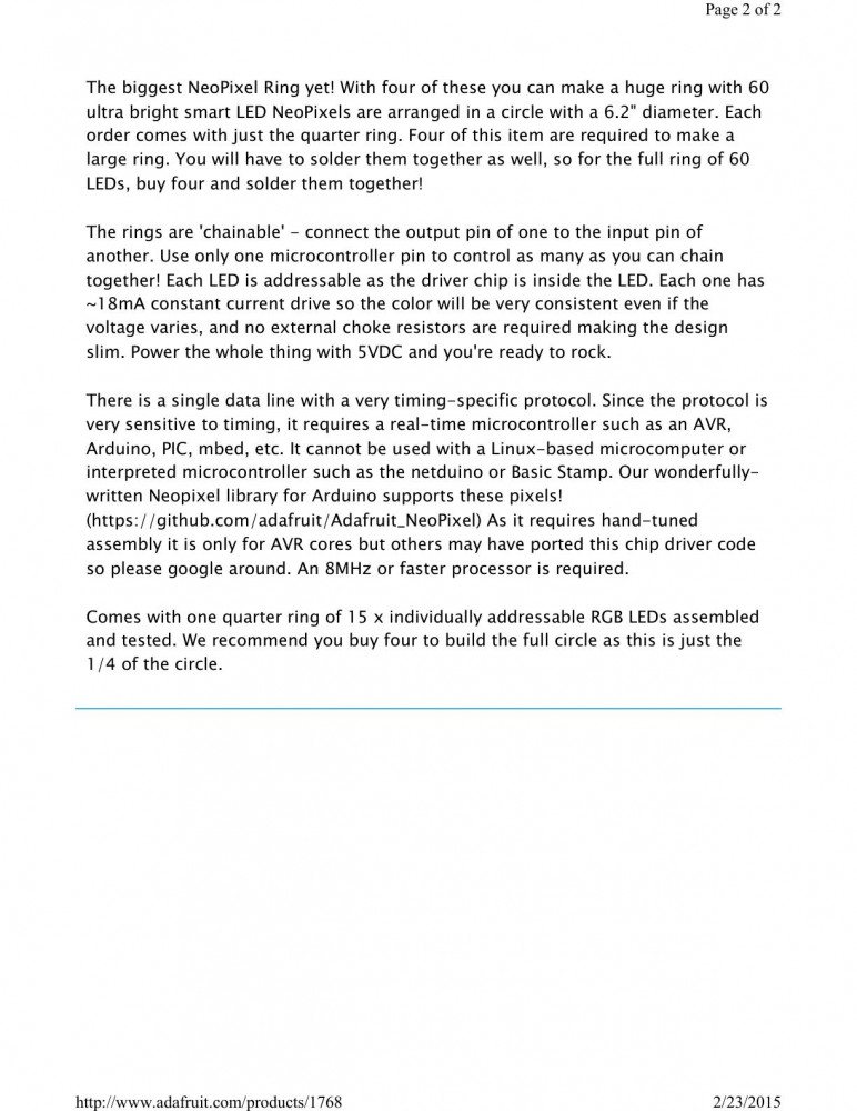 Adafruit Model 1768 technical document page 2