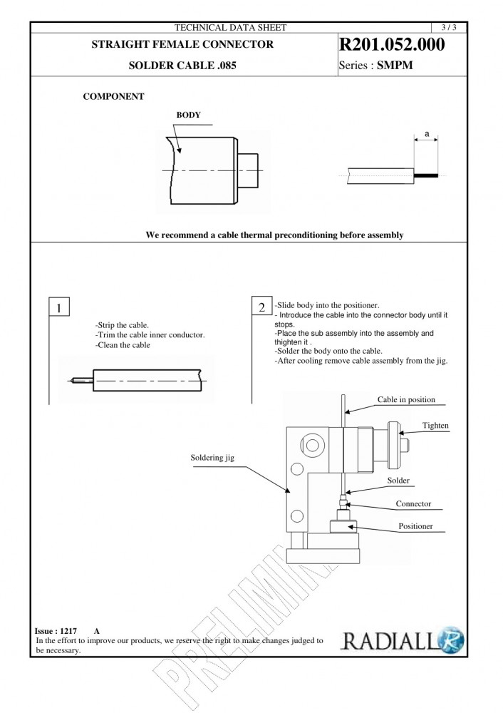 Radiall R201052000 technical datasheet page 3