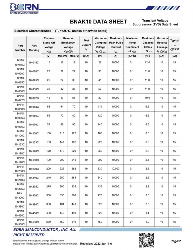 BNAK10 datasheet page 2