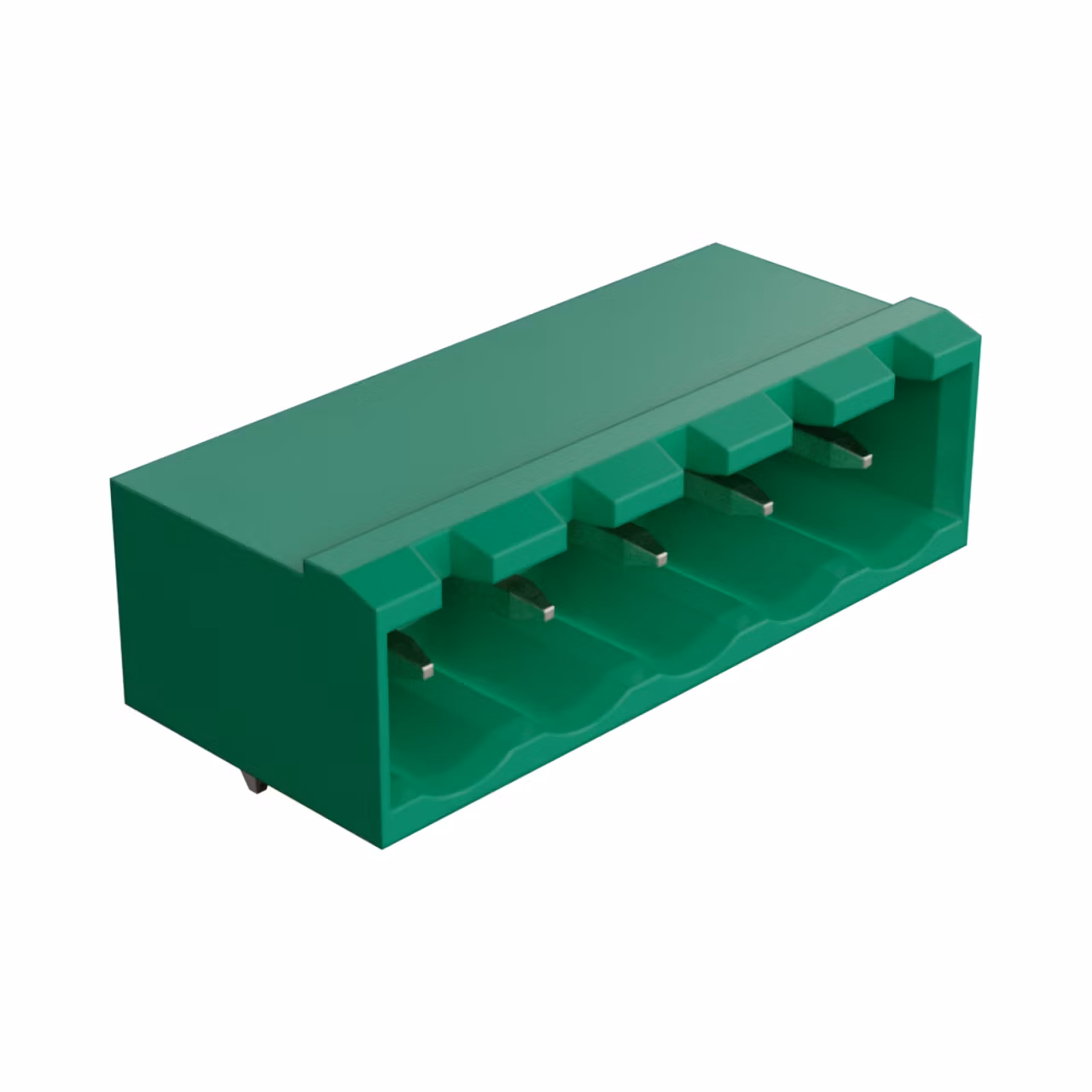 5.08mm Pitch Eurostyle Right-Angle PCB Header, Green Housing, 5 Circuits for sale