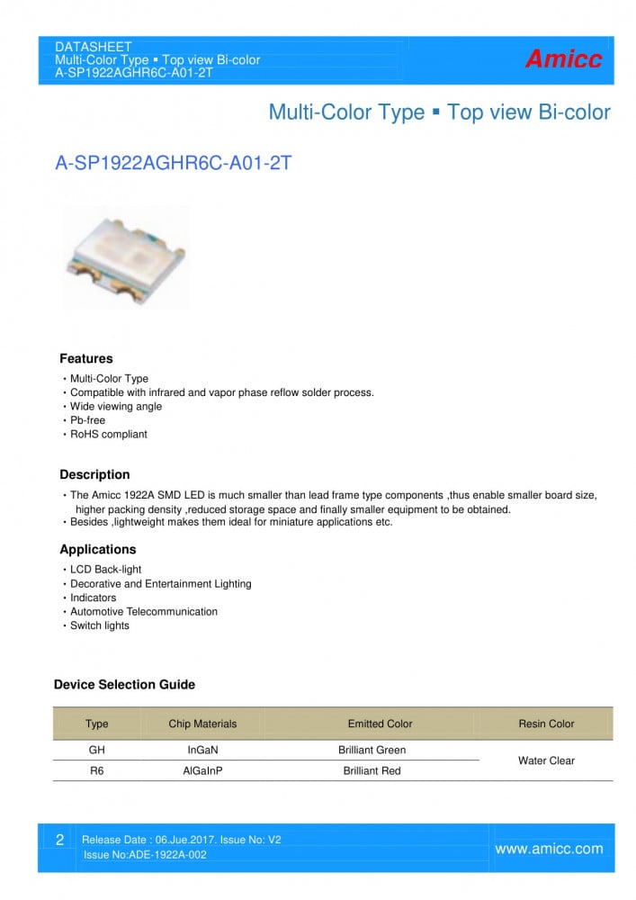 A-SP1922AGHR6C-A01-2T approval sheet page 2