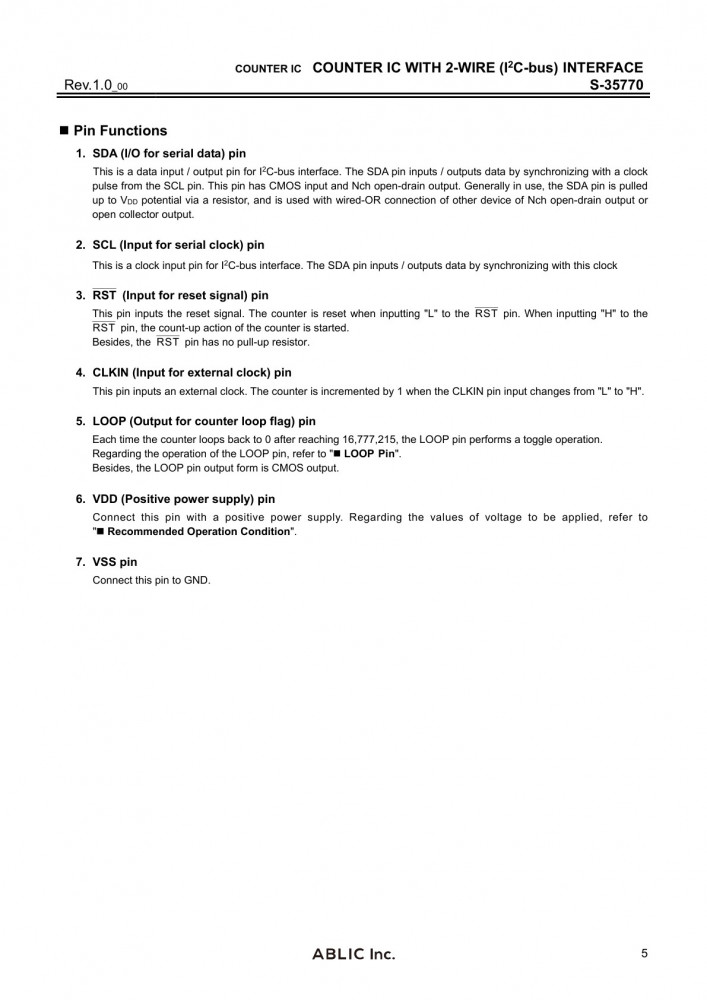 ABLIC S-35770E01I-K8T2U datasheet page 5