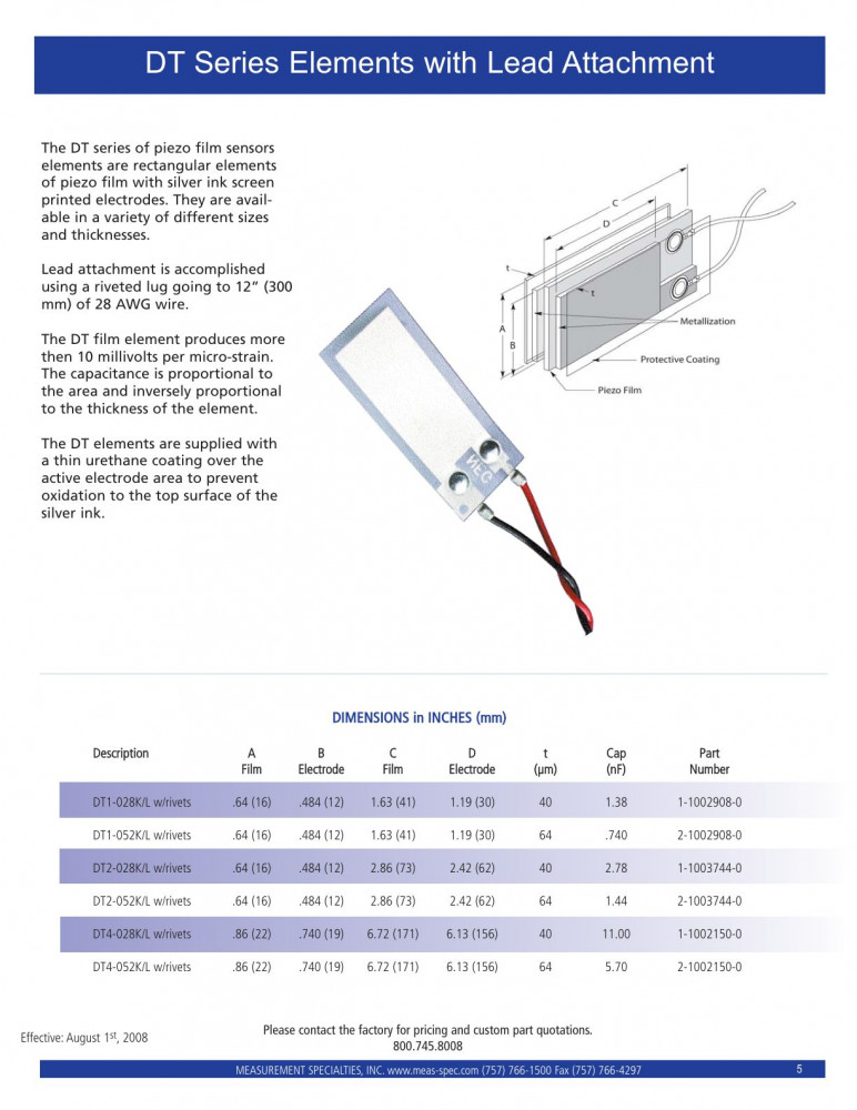 Piezo film product guide, page 6