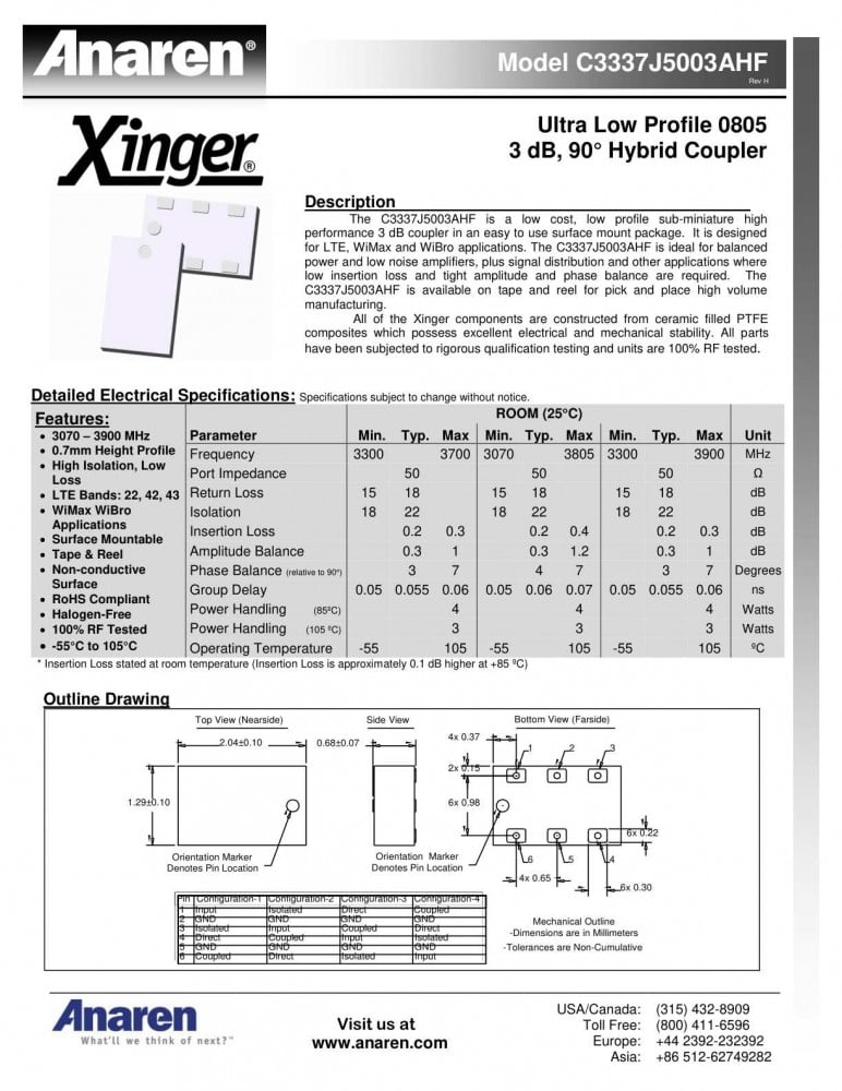 C3337J5003AHF datasheet page 1