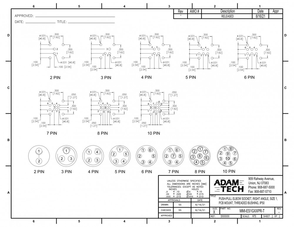 ADAM TECH MMI-ES1GXXPR-T product drawing page 2