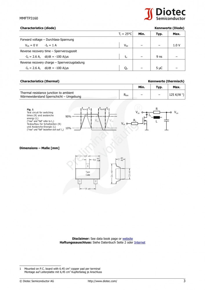 DIOTEC MMFTP3160 datasheet page 3