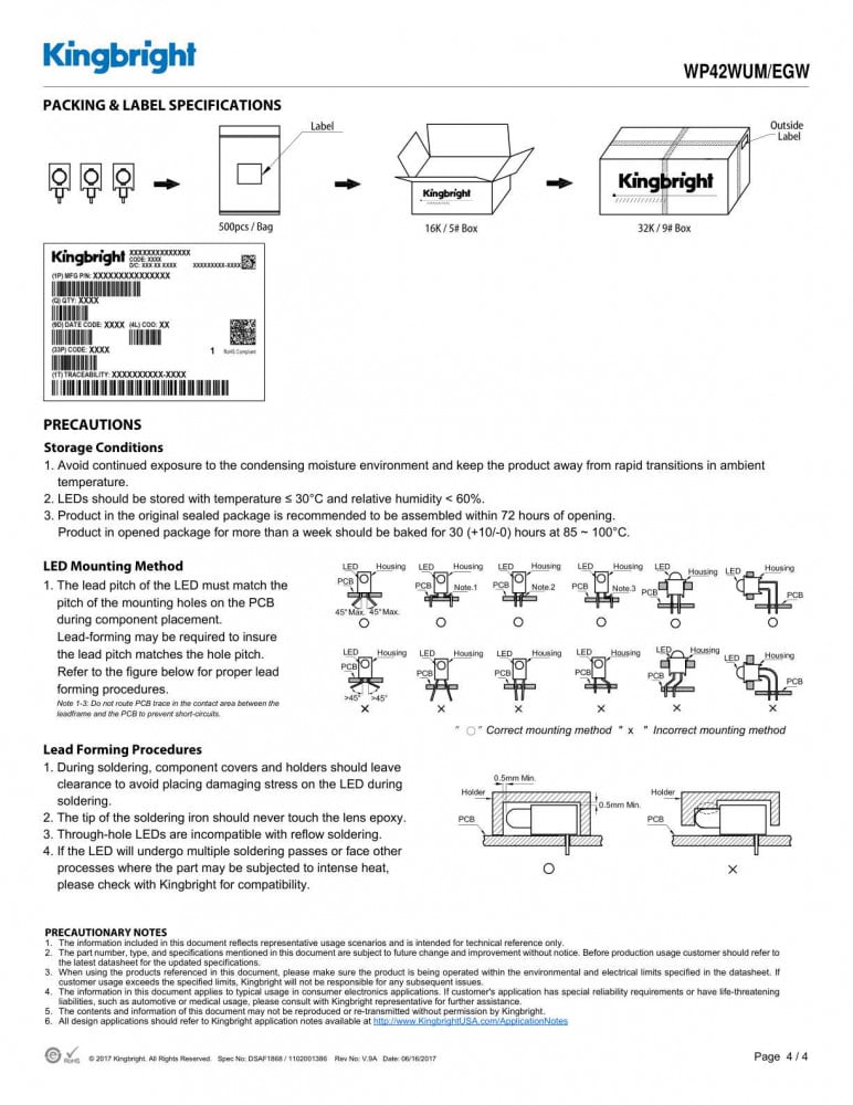 WP42WUM/EGW datasheet page 4