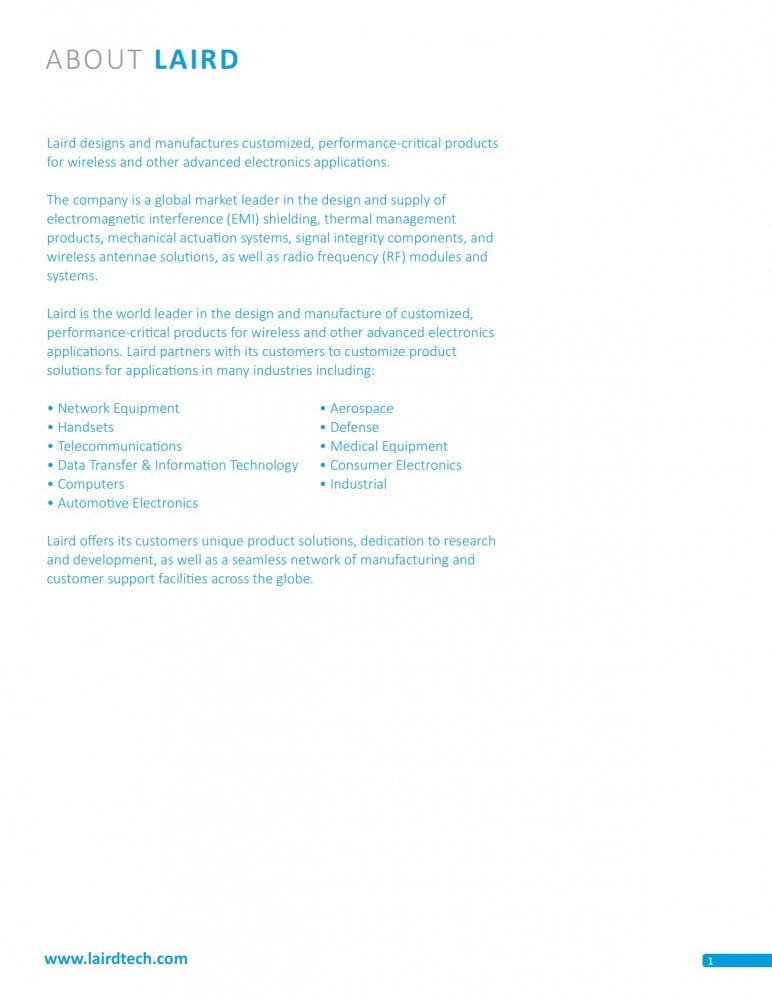 Laird ElectroSeal document page 3