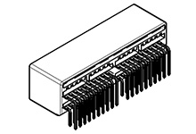 2.50mm Pitch Wire-to-Board Header, 1.02mm Tab Type, Right Angle, 40 Circuits, Black for sale