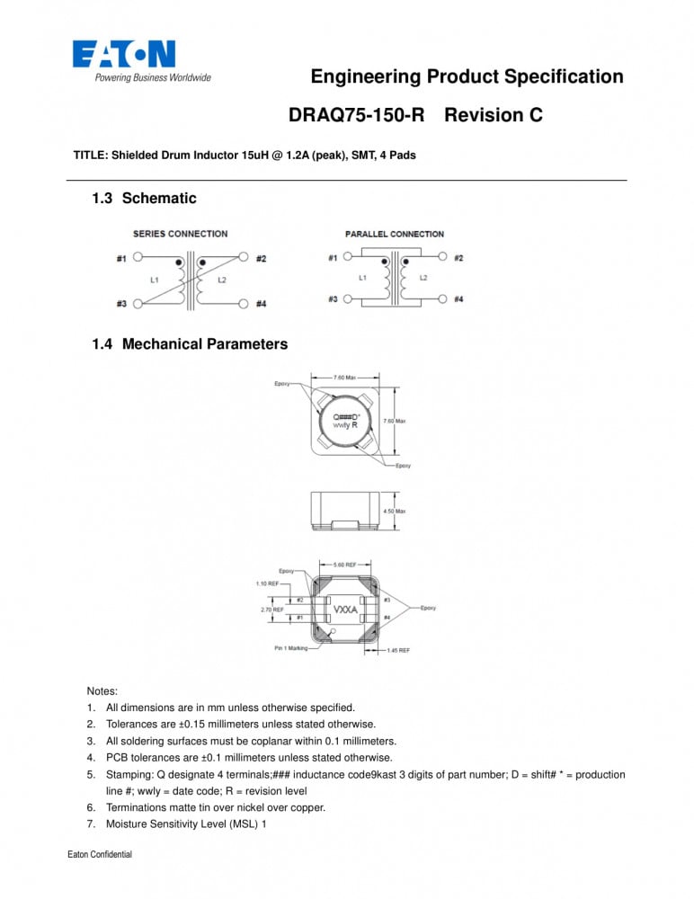 DRAQ75-150-R technical document page 3