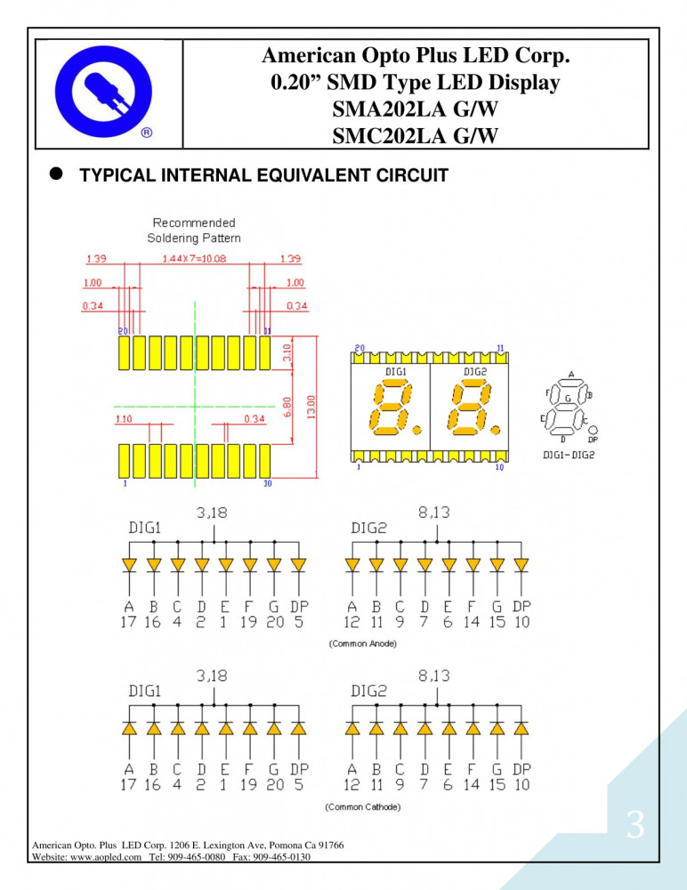 SMC202LA datasheet page 3