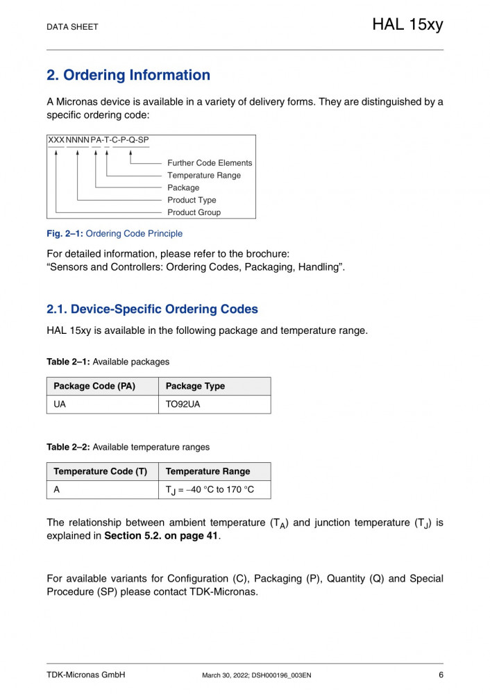 HAL1507UA datasheet page preview 6