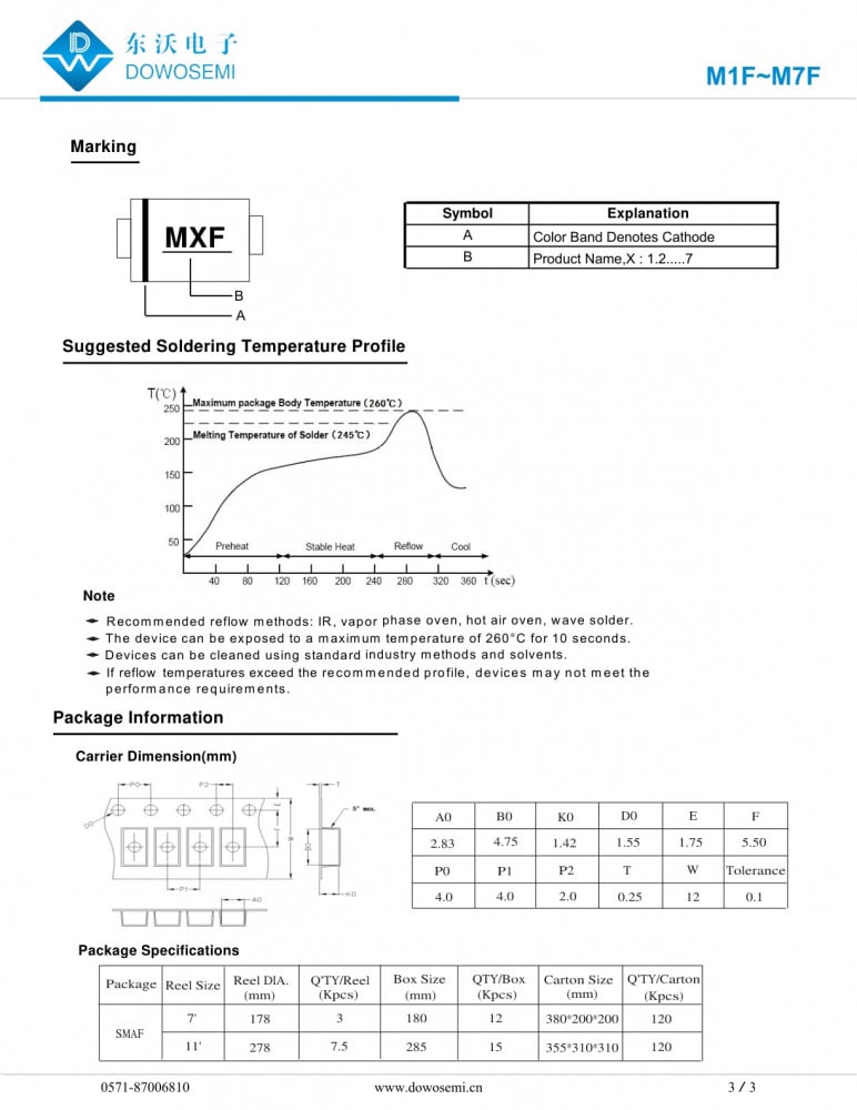 DOWO M7F datasheet page 3