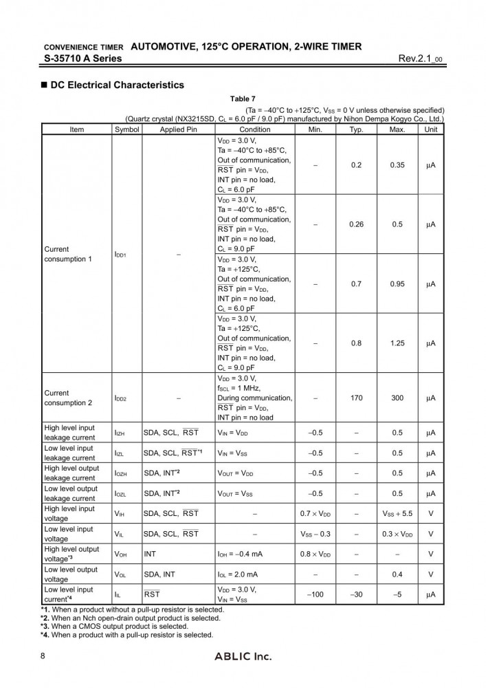 S-35710 series datasheet page 8