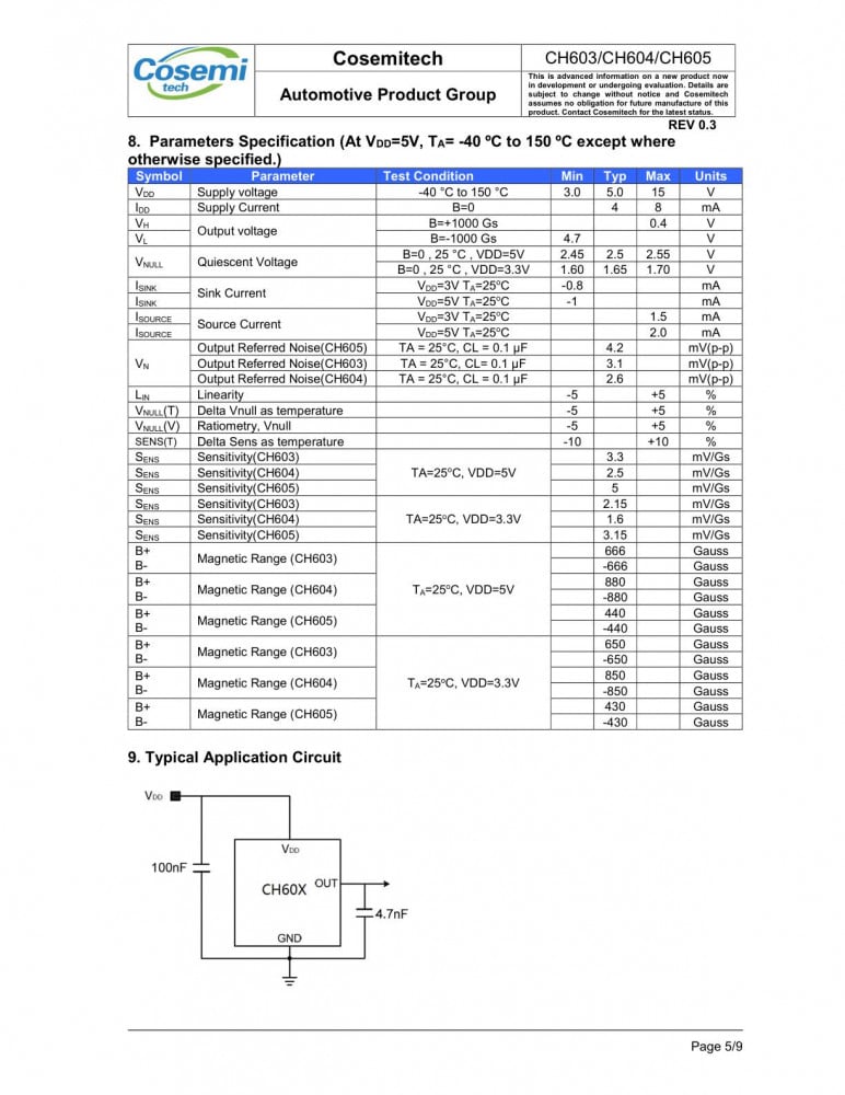 CH605ASR datasheet page 5
