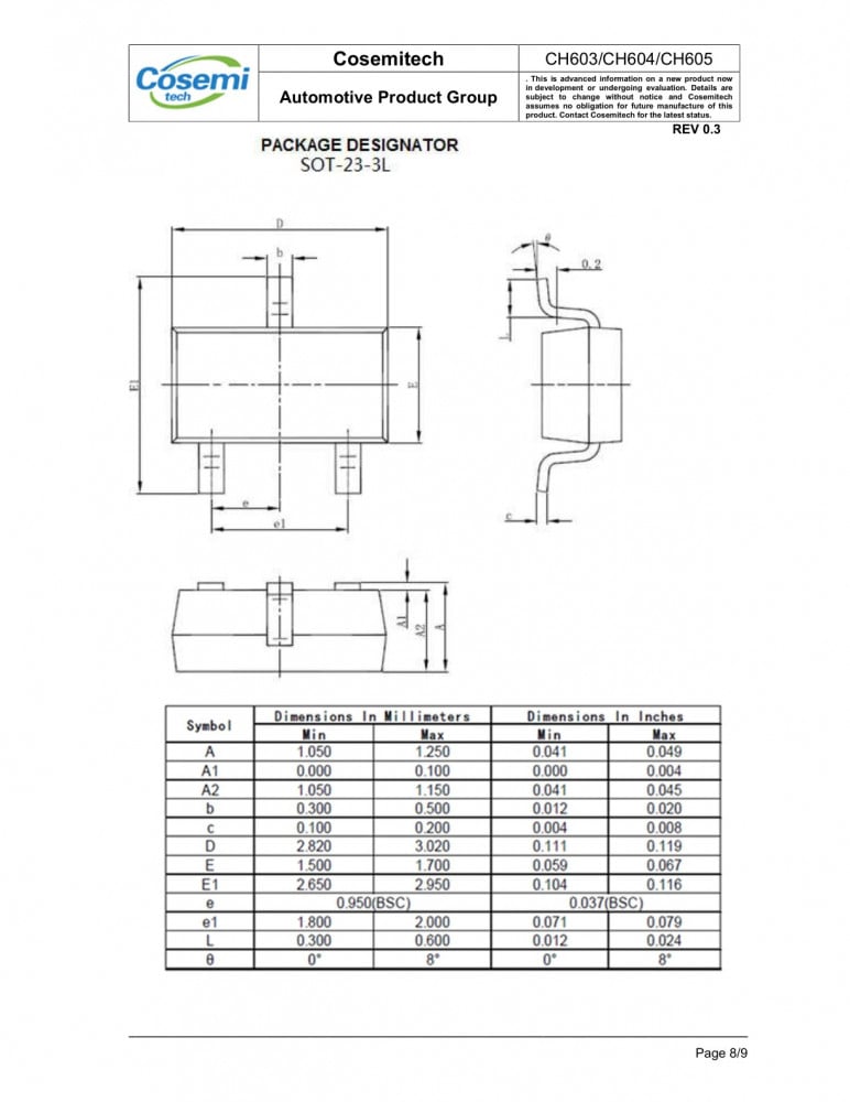 CH605ASR datasheet page 8