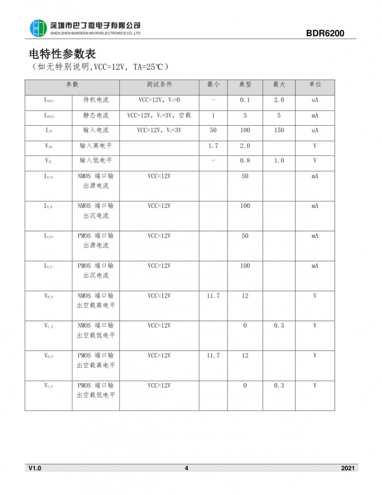 BDR6200 datasheet page 4