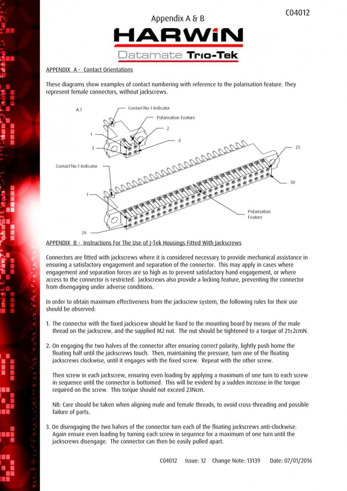Harwin M80 Datamate Trio-Tek document page 6