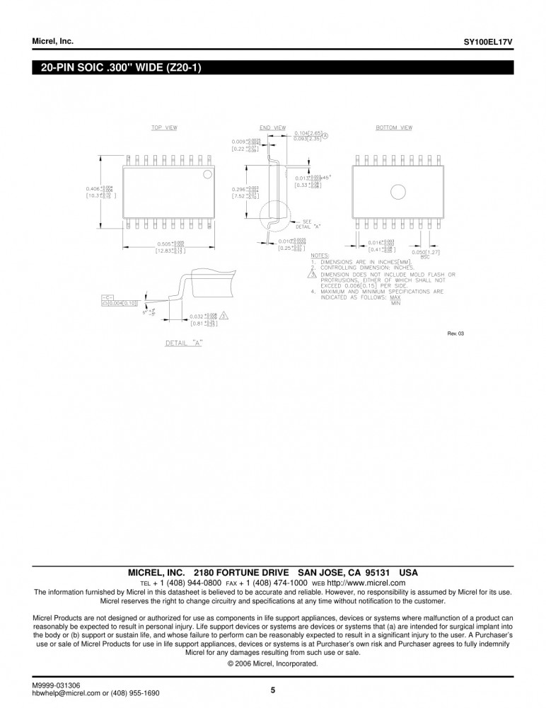 SY100EL17V datasheet page 5