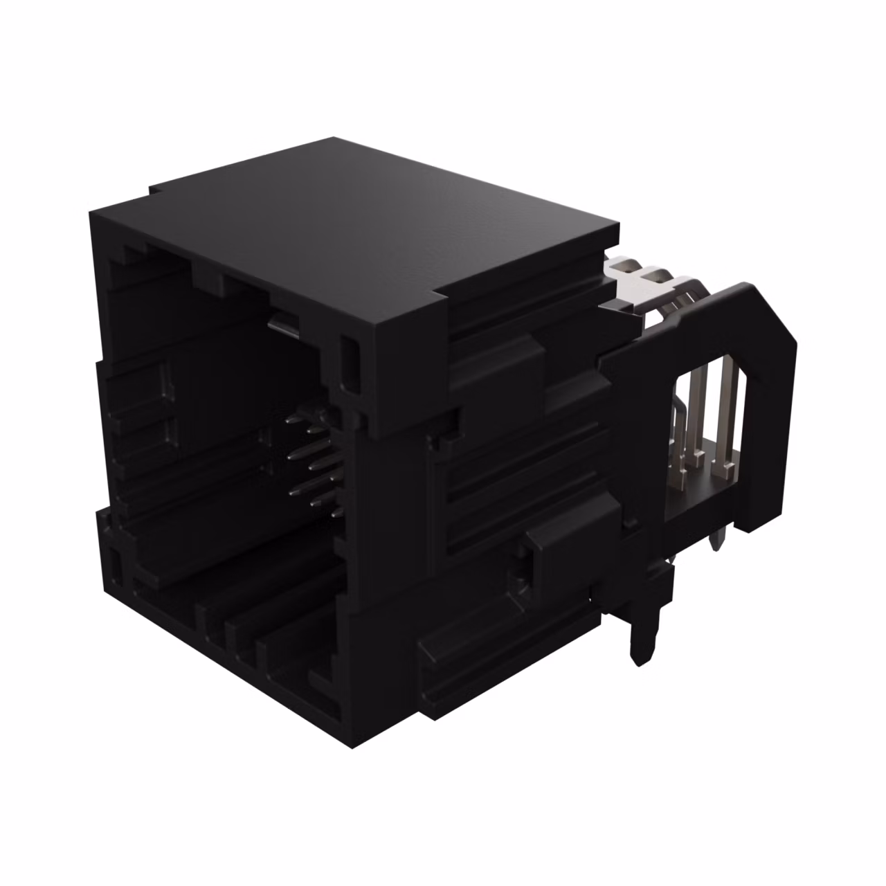 stAK50h Right-Angle Hybrid Header, 23 Circuits, Key 4, Black, Tube for sale