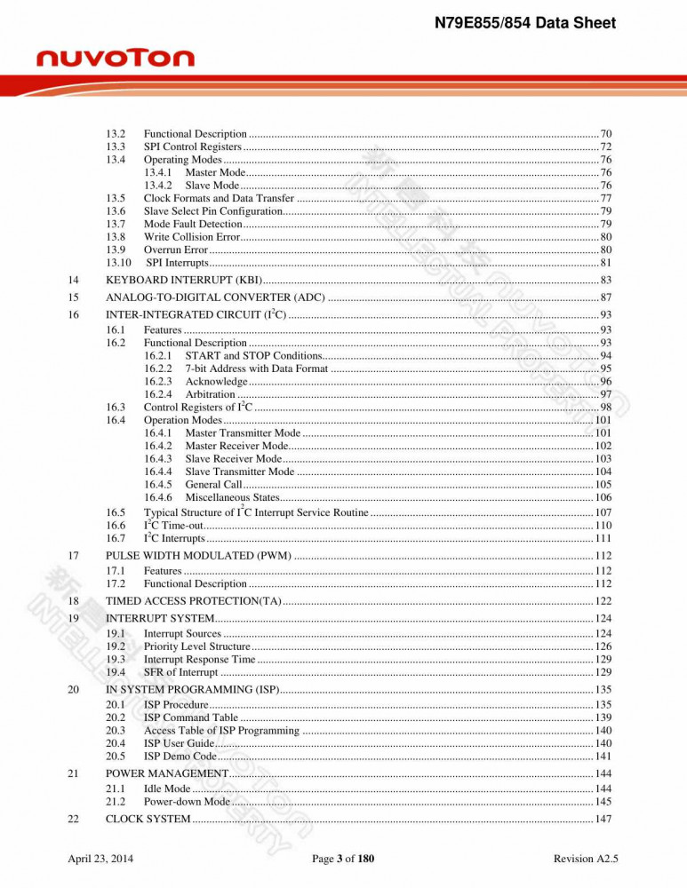 N79E855AWG datasheet page 3