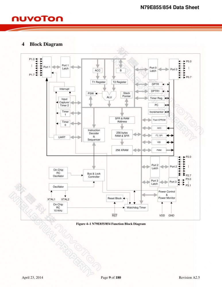 N79E855AWG datasheet page 9