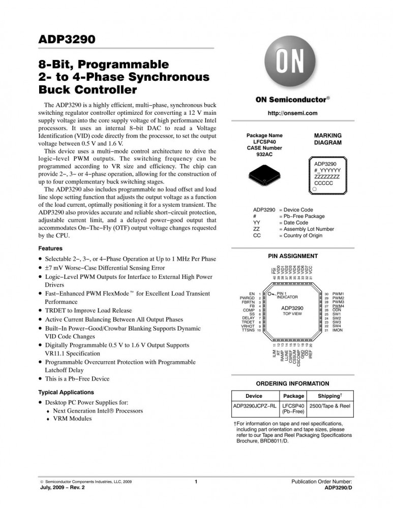 ADP3290 datasheet page 1