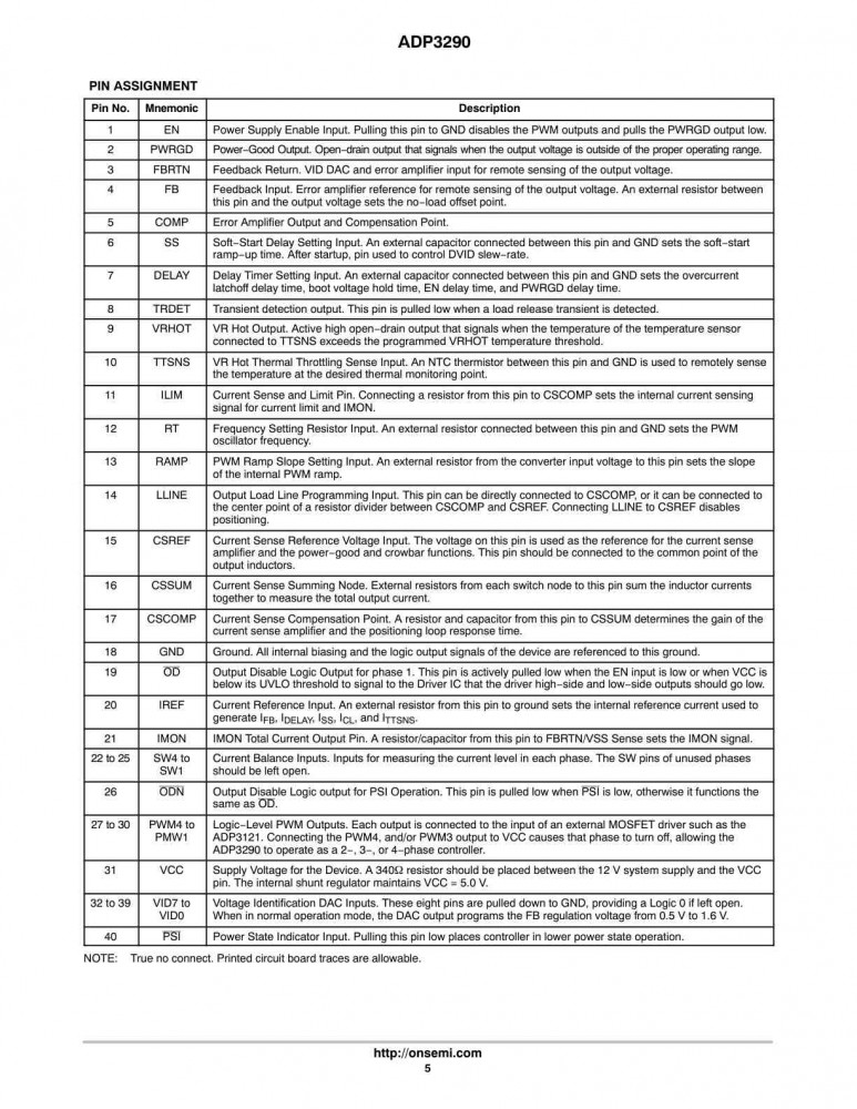 ADP3290 datasheet page 5