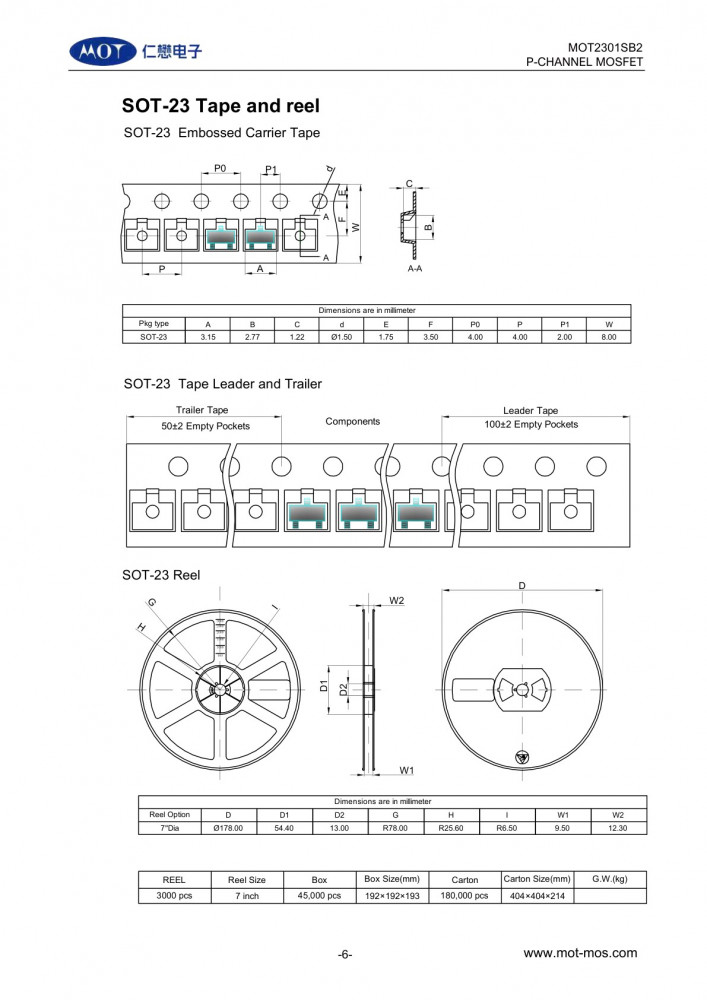 MOT2301SB2 datasheet page 6
