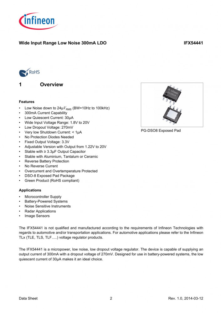 IFX54441 datasheet page 2