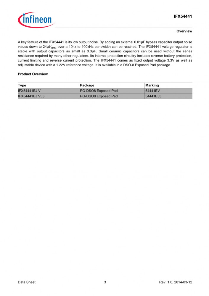 IFX54441 datasheet page 3