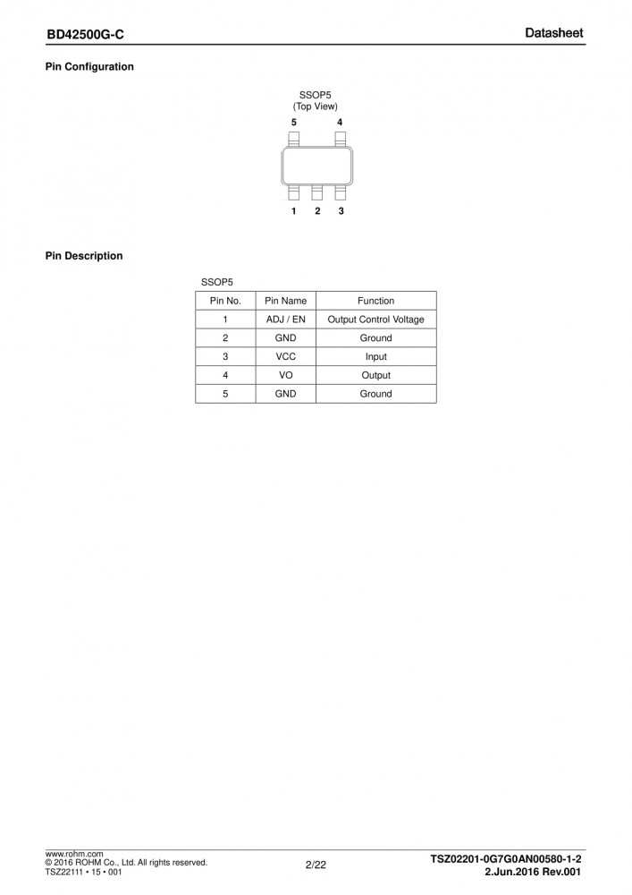 BD42500G-CTR technical document page 2