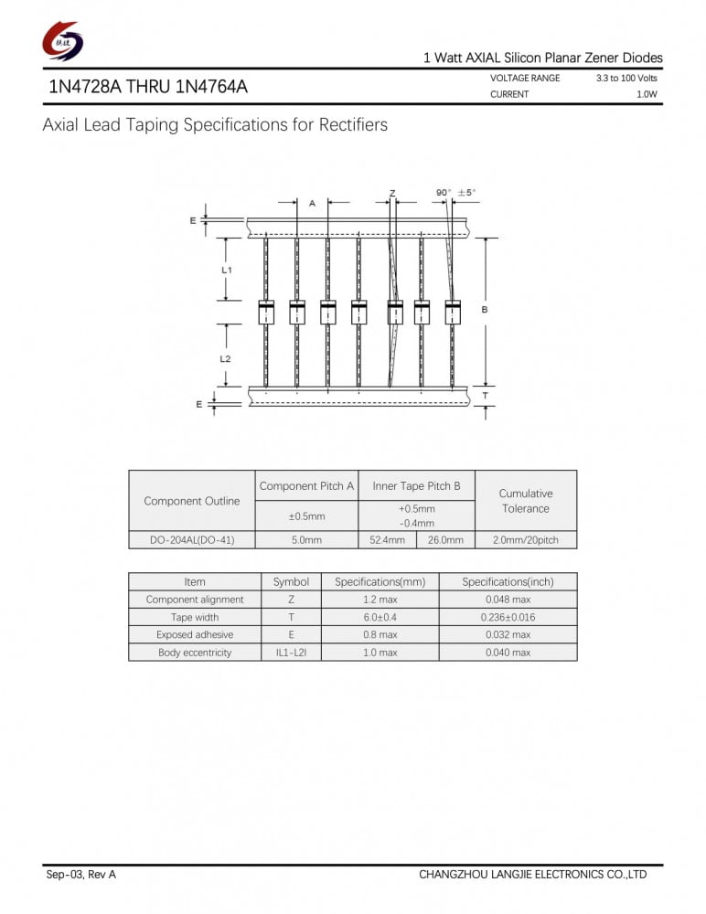 1N4741A datasheet page 3
