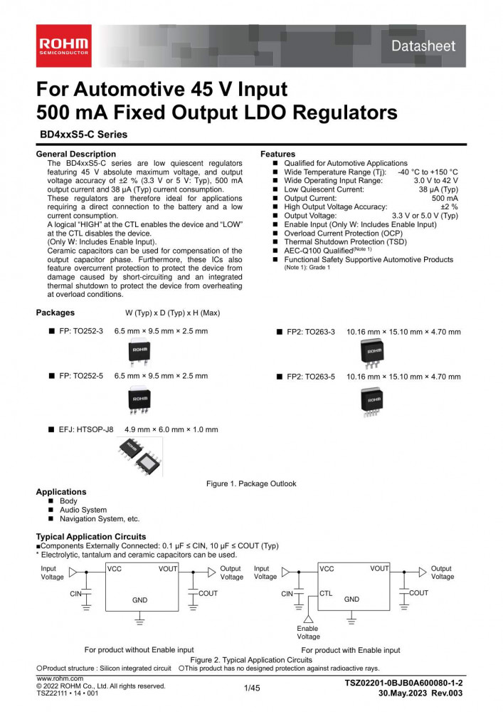 BD450S5WEFJ-CE2 datasheet page 1