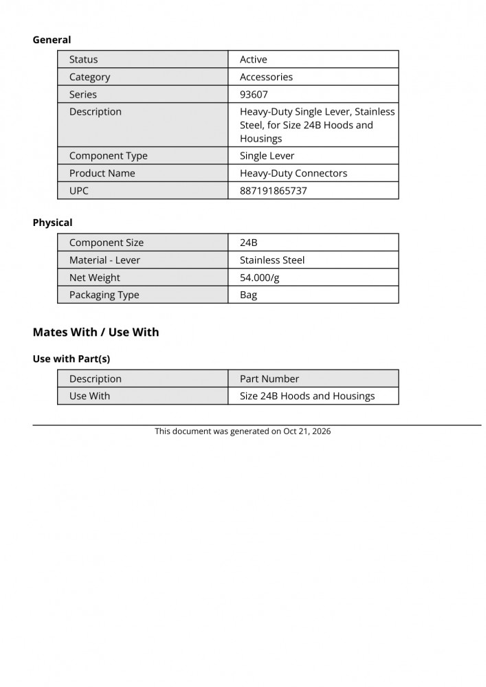 Product document image 2 for MOLEX 936070041