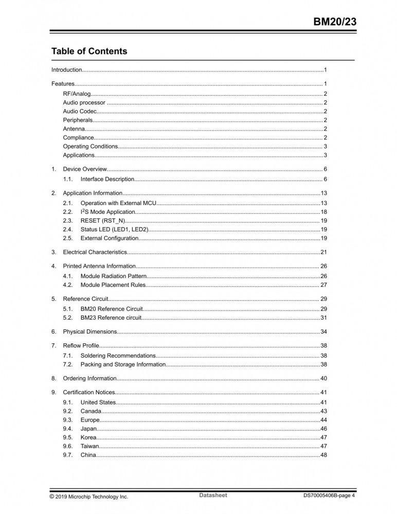 BM23 module datasheet preview, page 4
