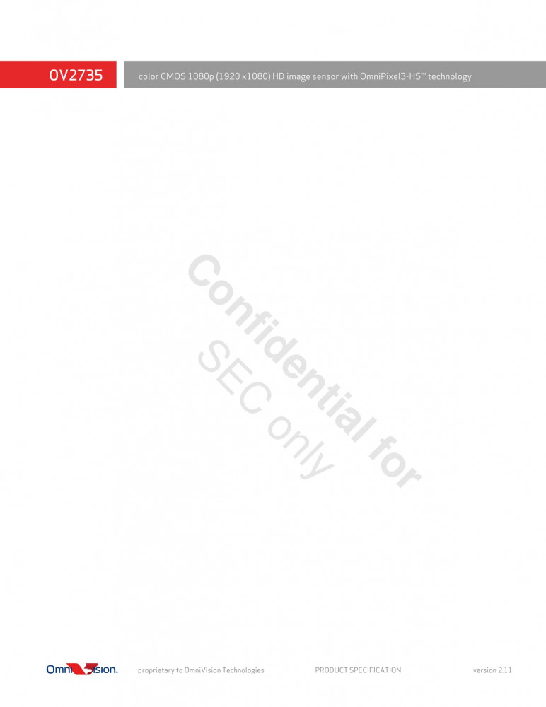 OV02735 datasheet page 4