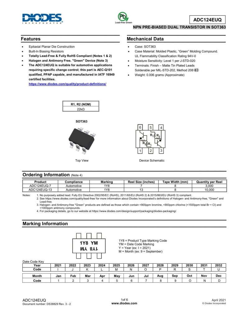 ADC124EUQ-7 datasheet page 1