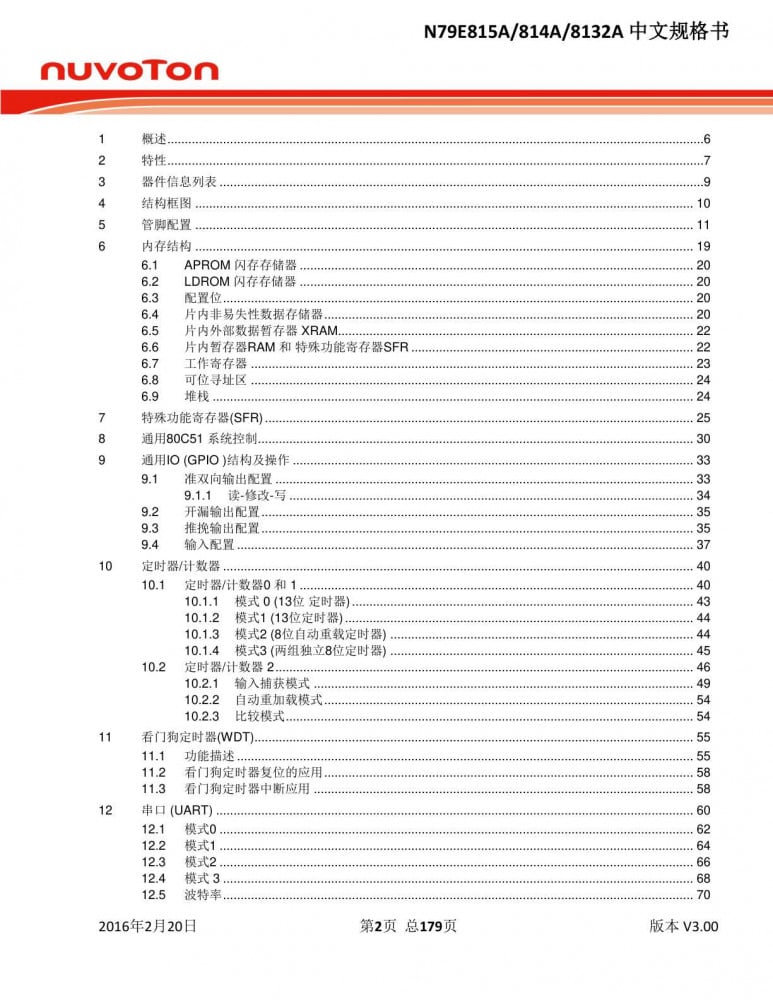 N79E814A datasheet page 2