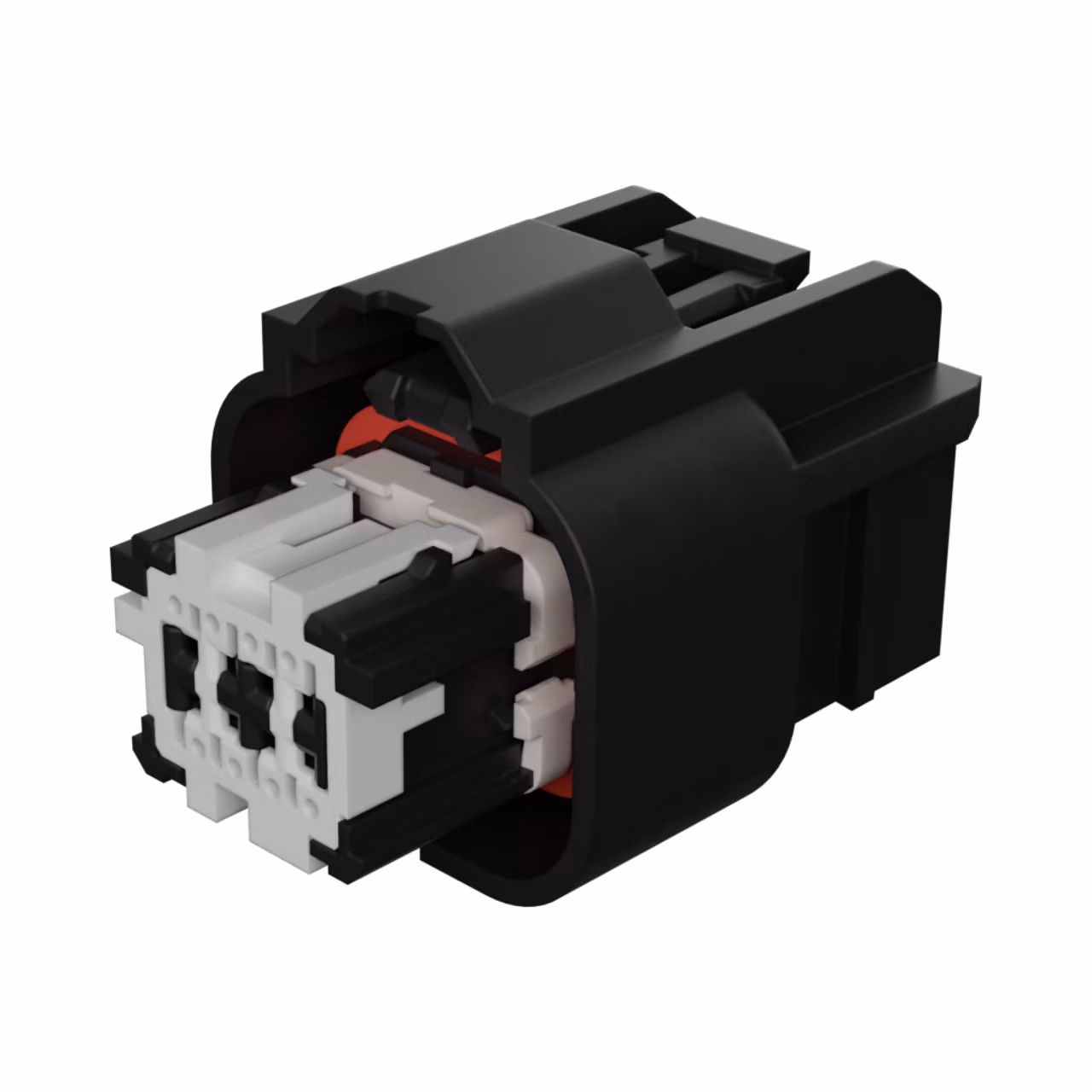 Mini50 Sealed Receptacle Housing, Dual Row, without CPA, 8 Circuits, Polarization Option D, Stone Gray for sale