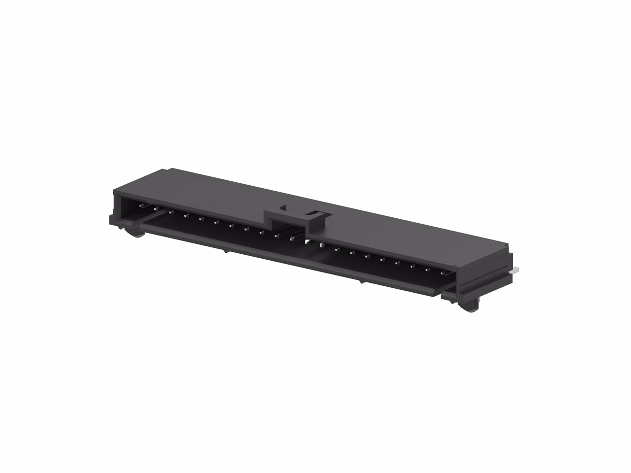 2.54mm Pitch SL Header, Single Row, Right-Angle, LCP, Shrouded, Surface Mount, with Pegs, Matte Tin (Sn) Plating, 24 Circuits, Tape and Reel