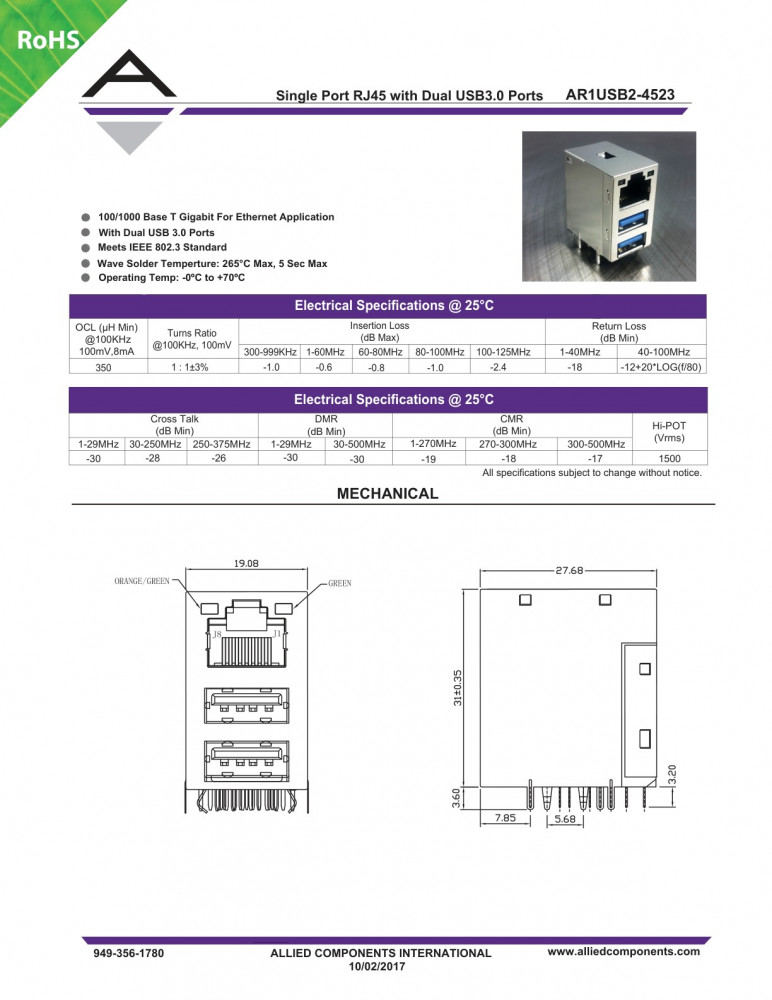 AR1USB2-4523 product document page 1